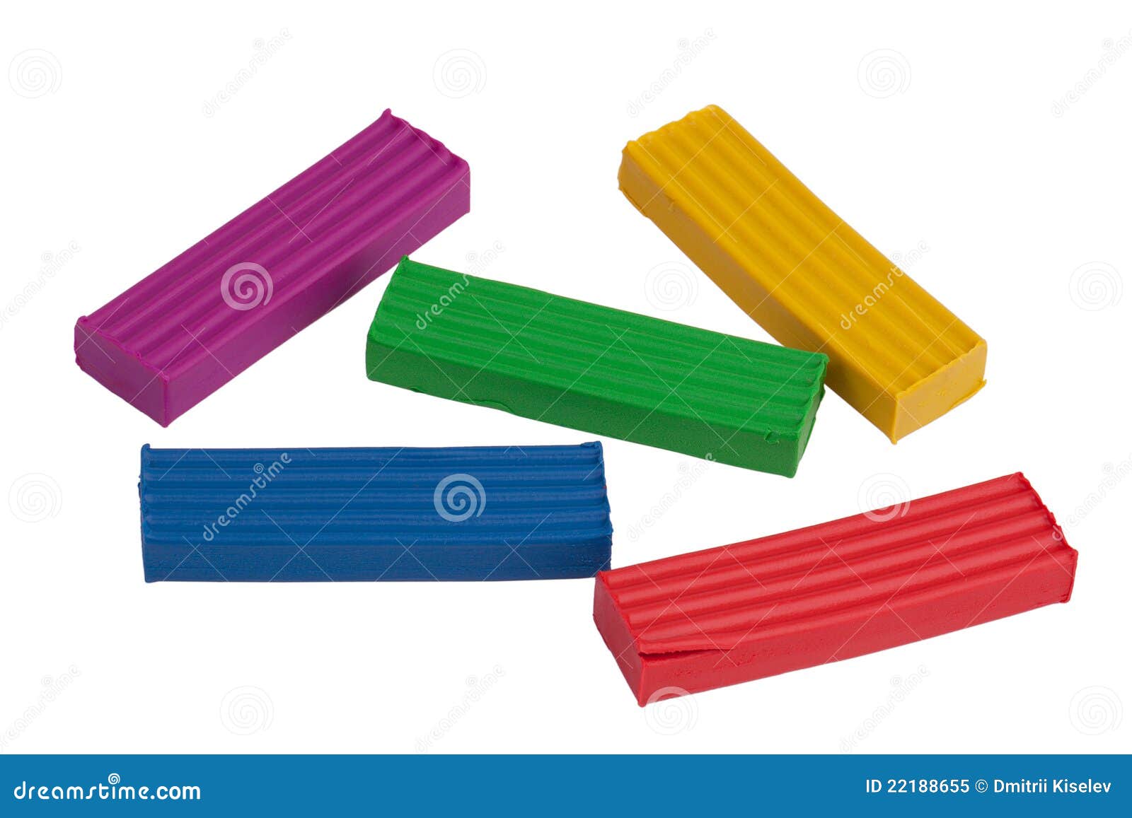Five Pieces of Colored Clay Stock Image - Image of coordination, bland ...