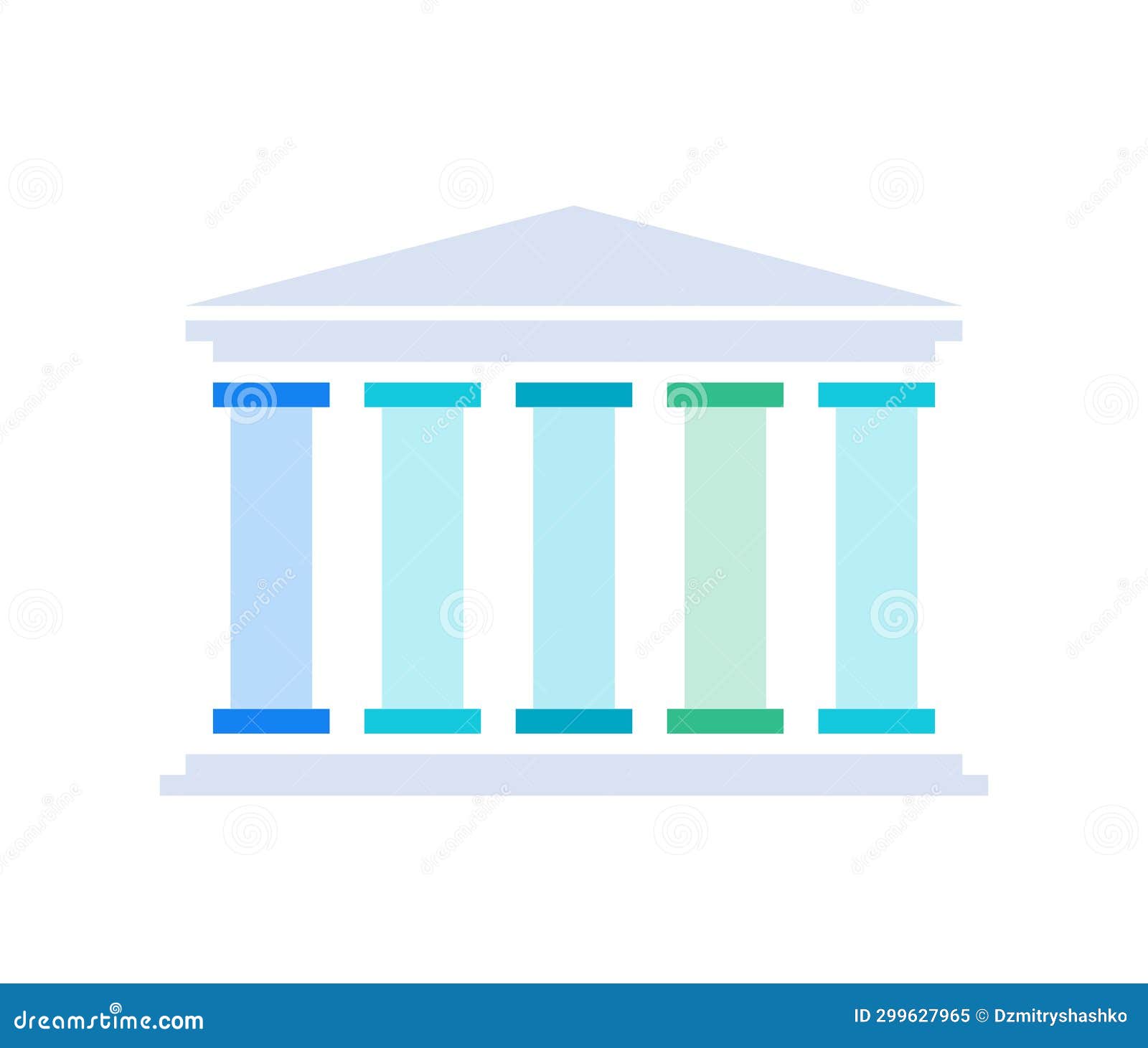 Five pillars diagram stock vector. Illustration of isolated - 299627965