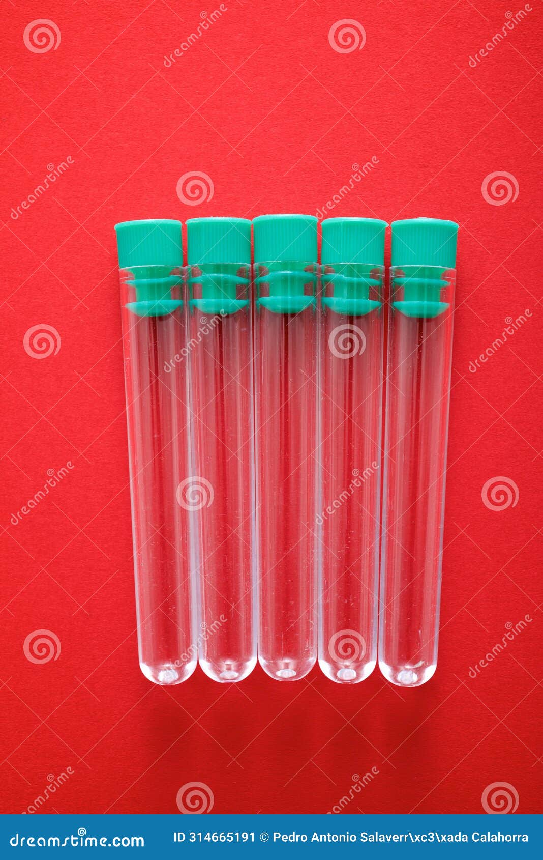 Five Plastic Test Tubes on a Red Surface Stock Image - Image of people ...
