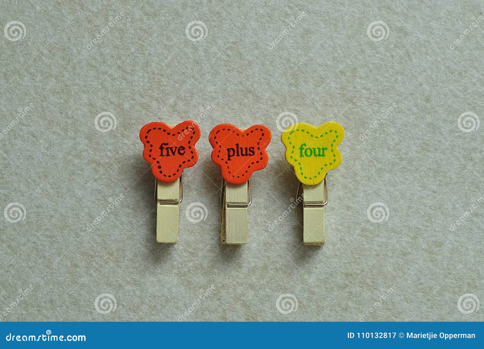 Five plus four stock image. Image of plus, education - 110132817