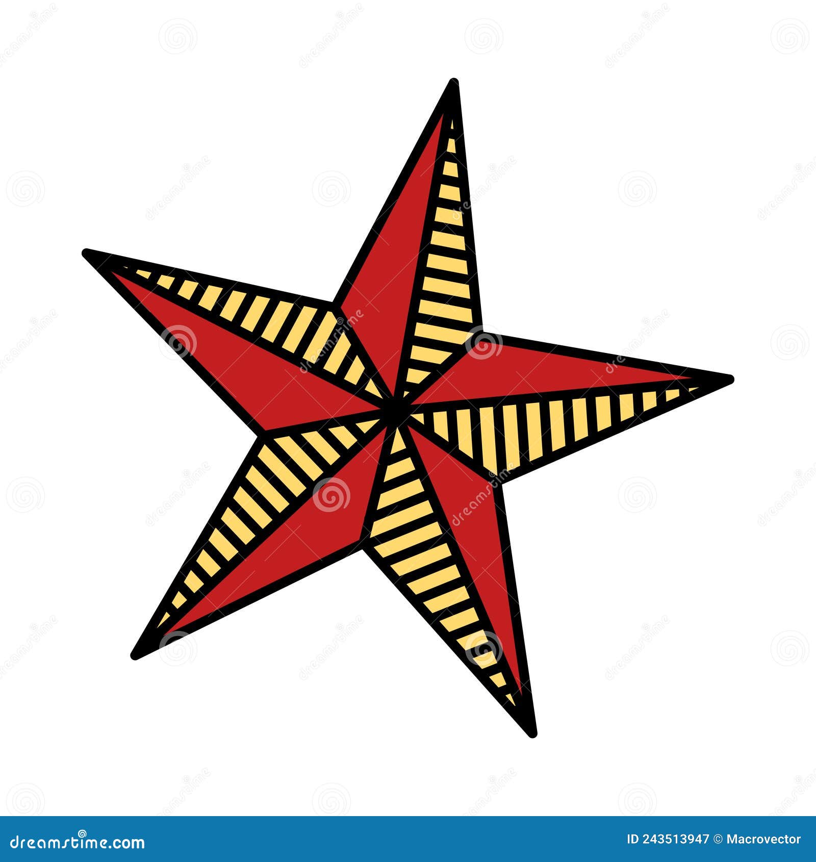 Five Point Star Composition Stock Vector - Illustration of drawn ...