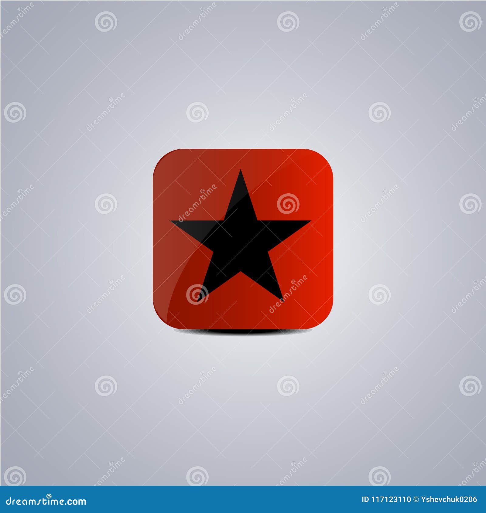 Five-point Star on a Red Background. Vector Stock Vector - Illustration ...