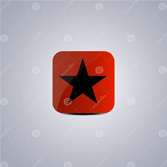 Five-point Star on a Red Background. Vector Stock Vector - Illustration ...