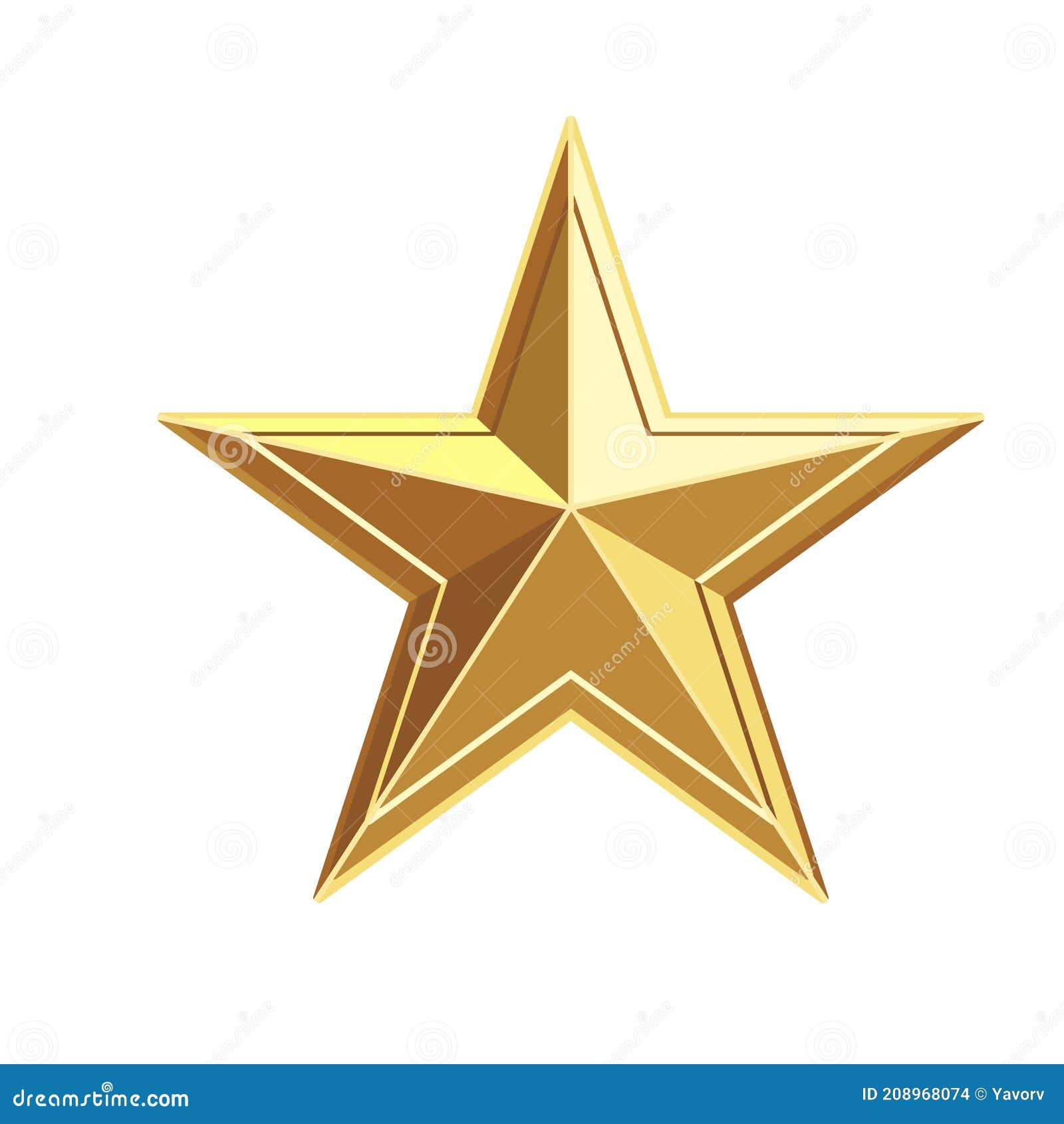 A Five-pointed Gold Star. the Star Icon. Vector Illustration Stock ...