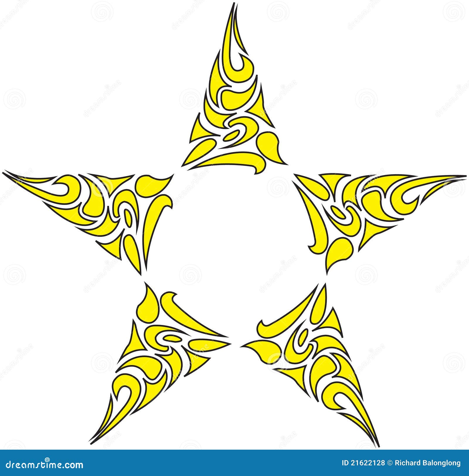 Five Pointed Star stock illustration. Illustration of drawing - 21622128