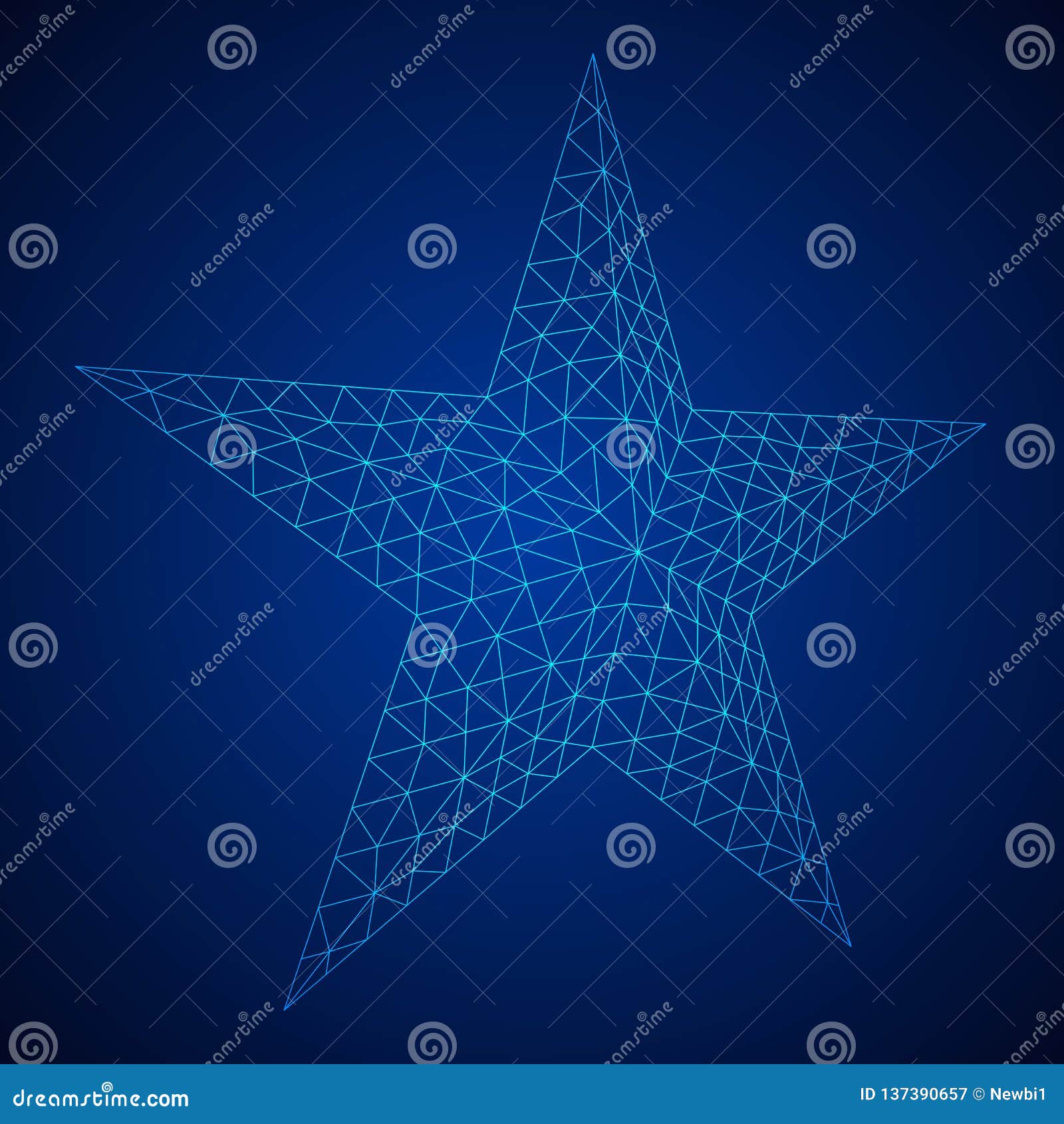 Five-pointed Star Wireframe Stock Vector - Illustration of ornament ...