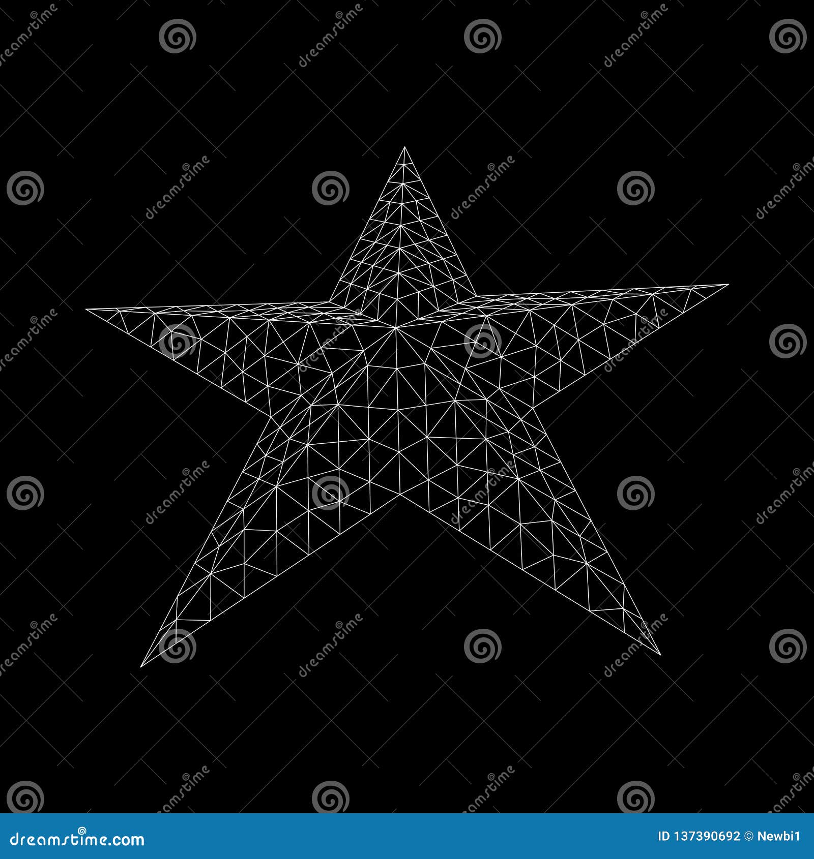 Five-pointed Star Wireframe Stock Vector - Illustration of holiday ...