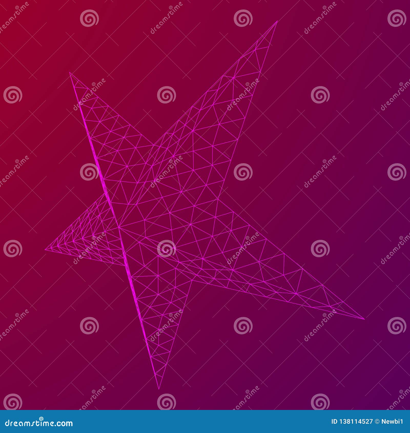Five-pointed Star Wireframe Stock Vector - Illustration of frame ...