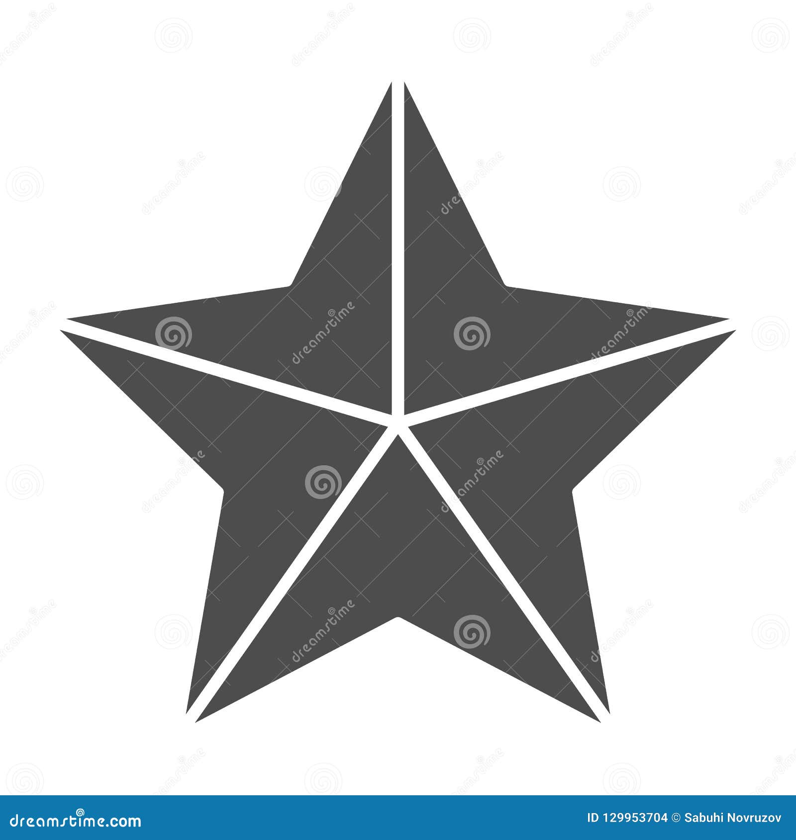 Five-pointed Star Solid Icon. Christmas Decor Vector Illustration ...
