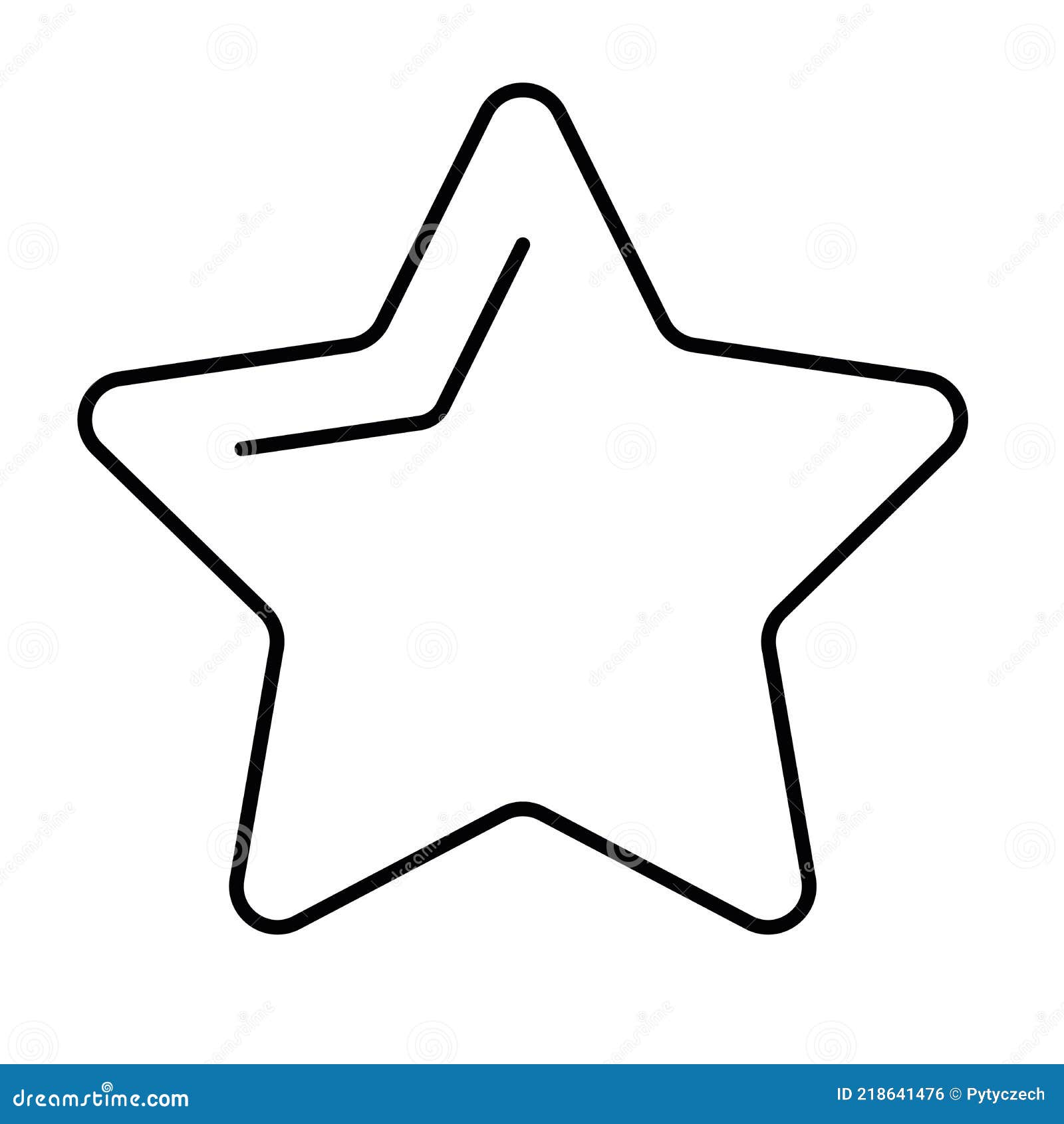 Five Pointed Star Thin Line Icon Stock Vector - Illustration of vote ...