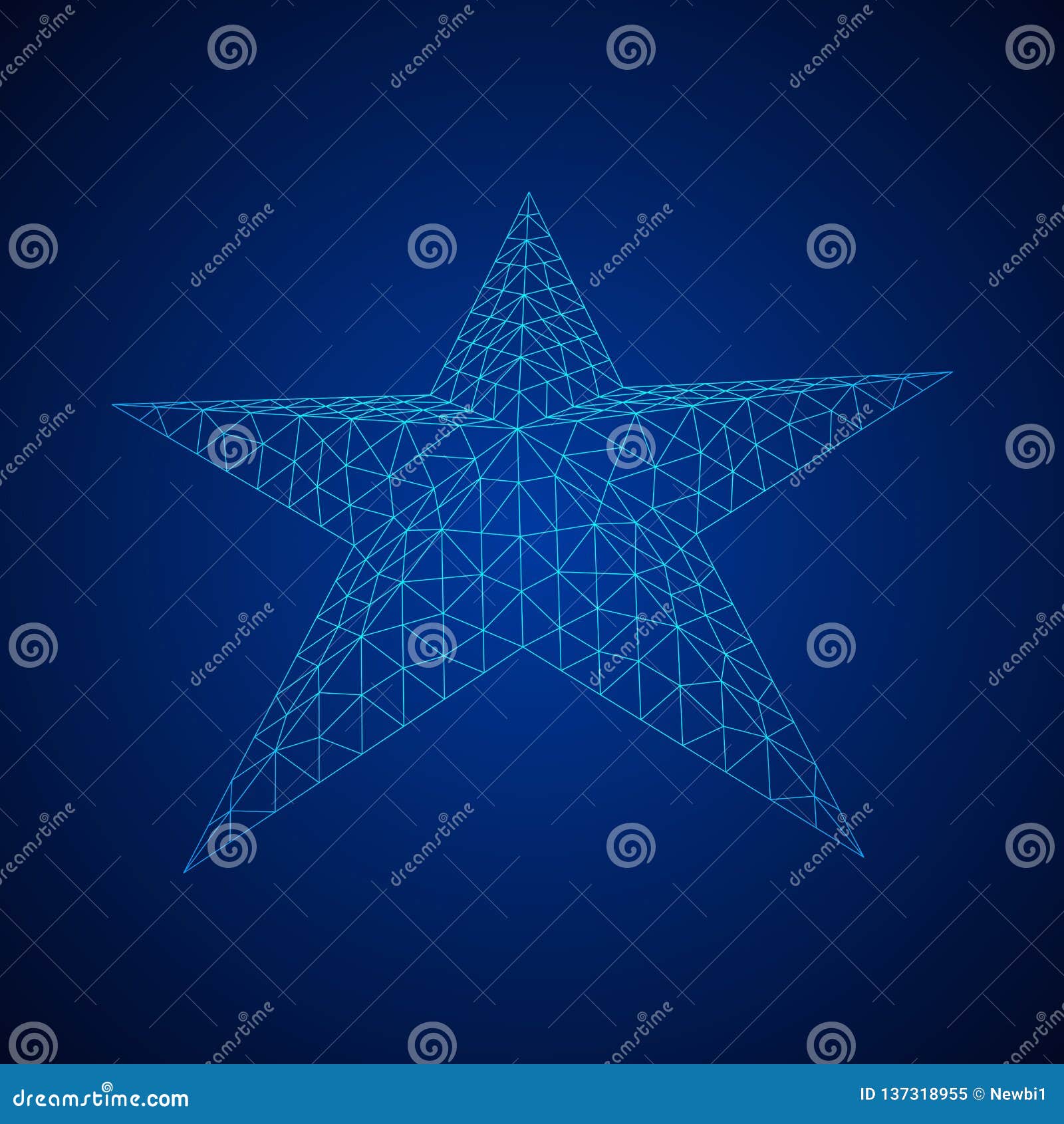 Five-pointed Star Wireframe Stock Vector - Illustration of fivepointed ...