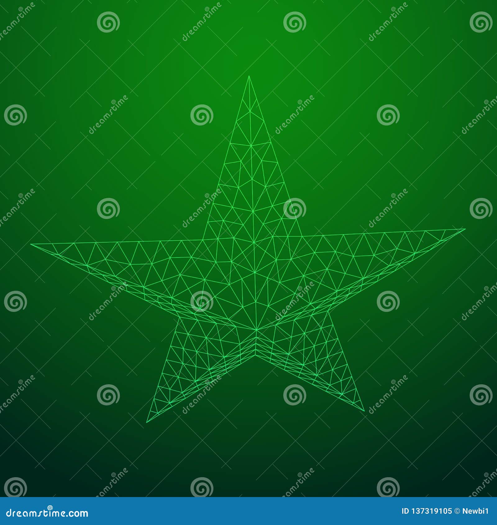 Five-pointed Star Wireframe Stock Vector - Illustration of carnival ...