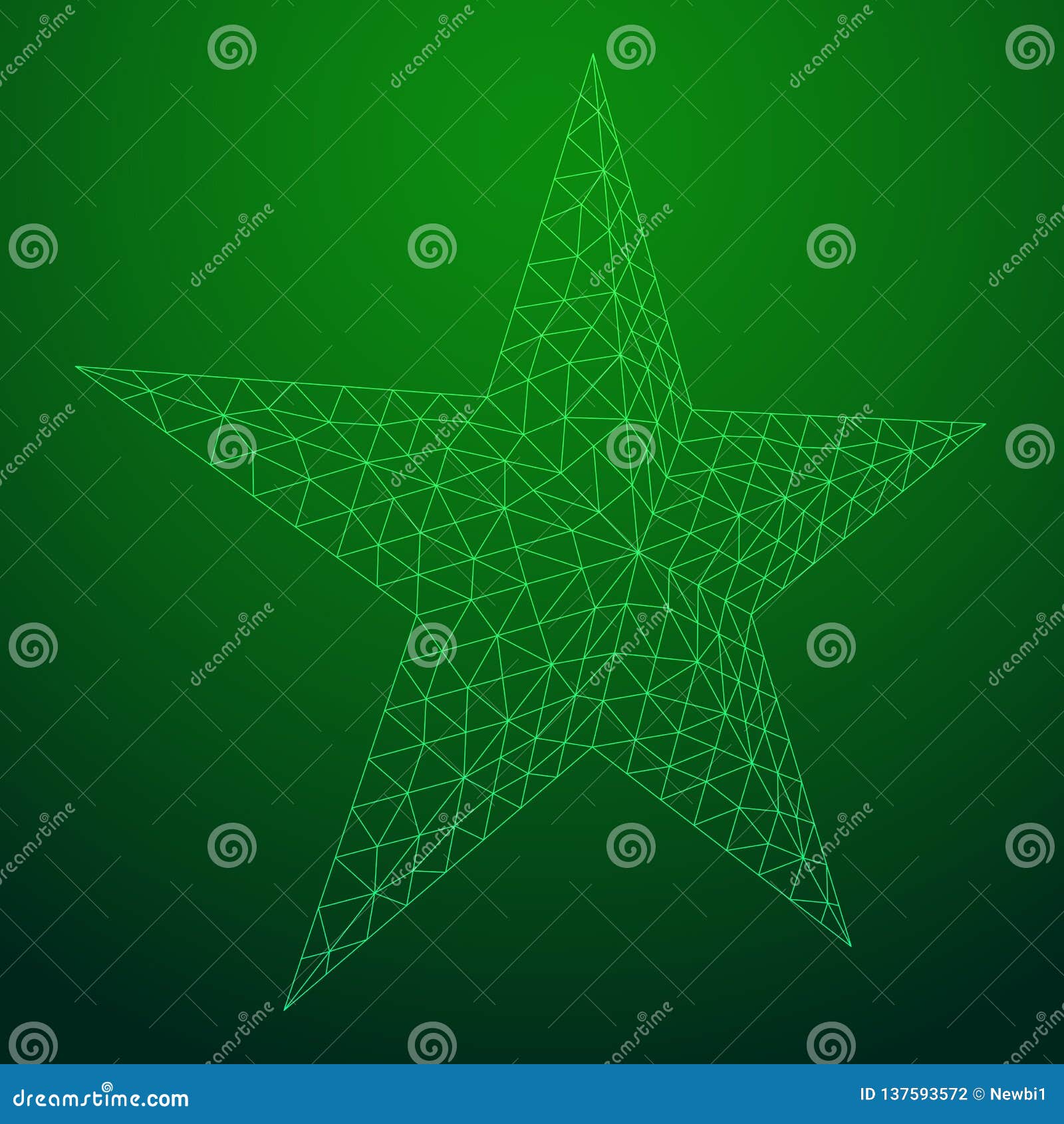 Five-pointed Star Wireframe Stock Vector - Illustration of party ...