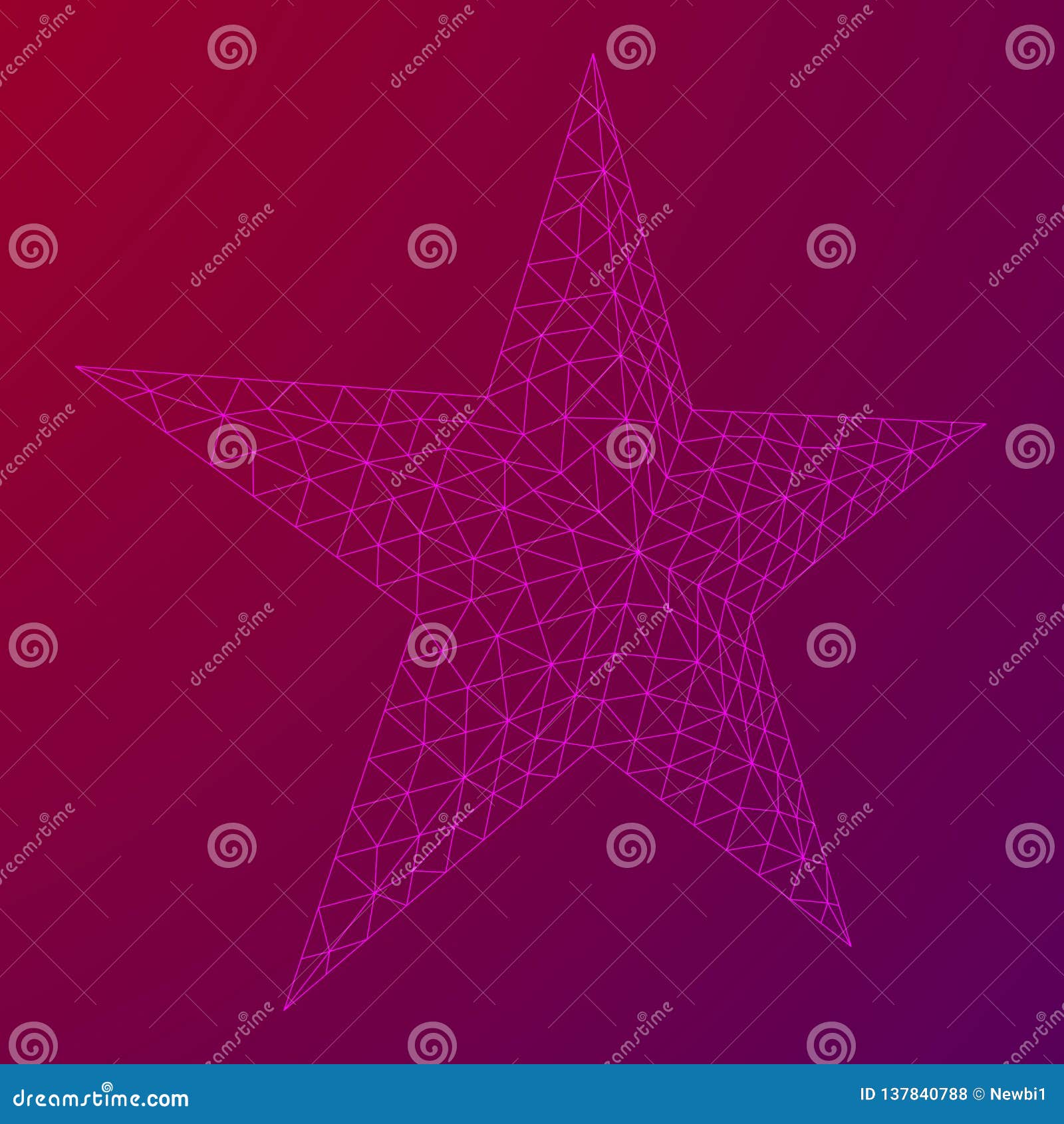 Five-pointed Star Wireframe Stock Vector - Illustration of icon, model ...