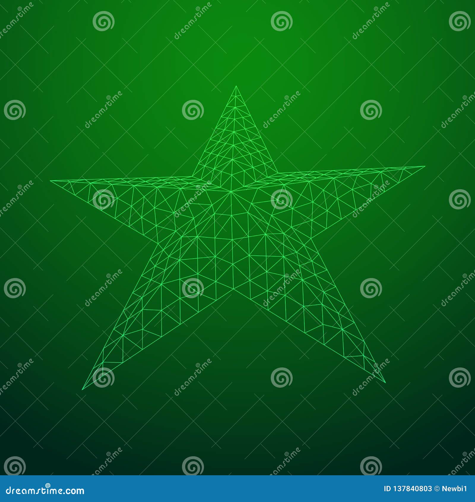 Five-pointed Star Wireframe Stock Vector - Illustration of hero ...