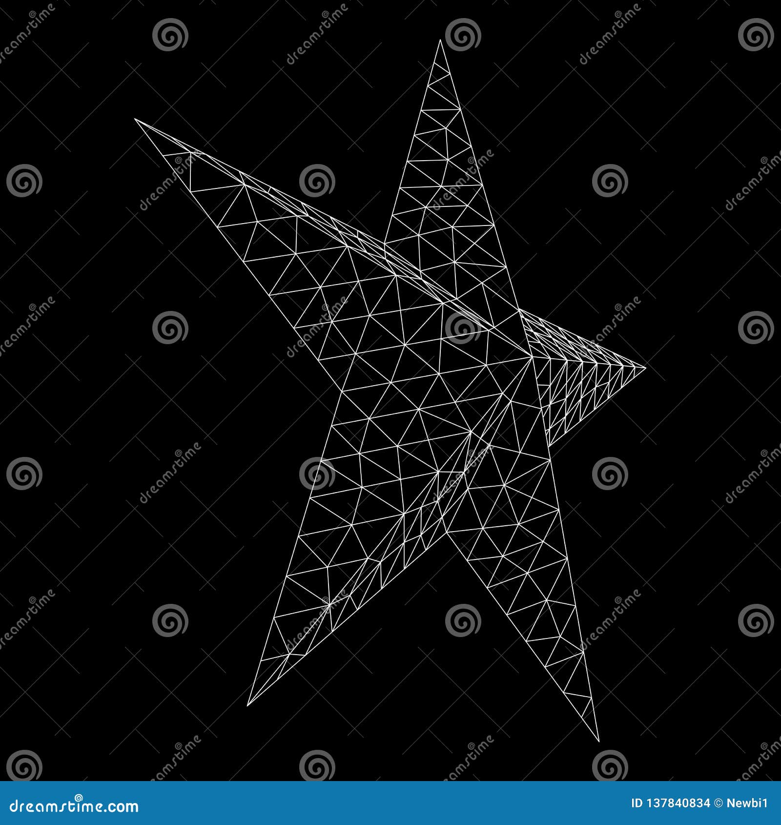 Five-pointed Star Wireframe Stock Vector - Illustration of icon ...