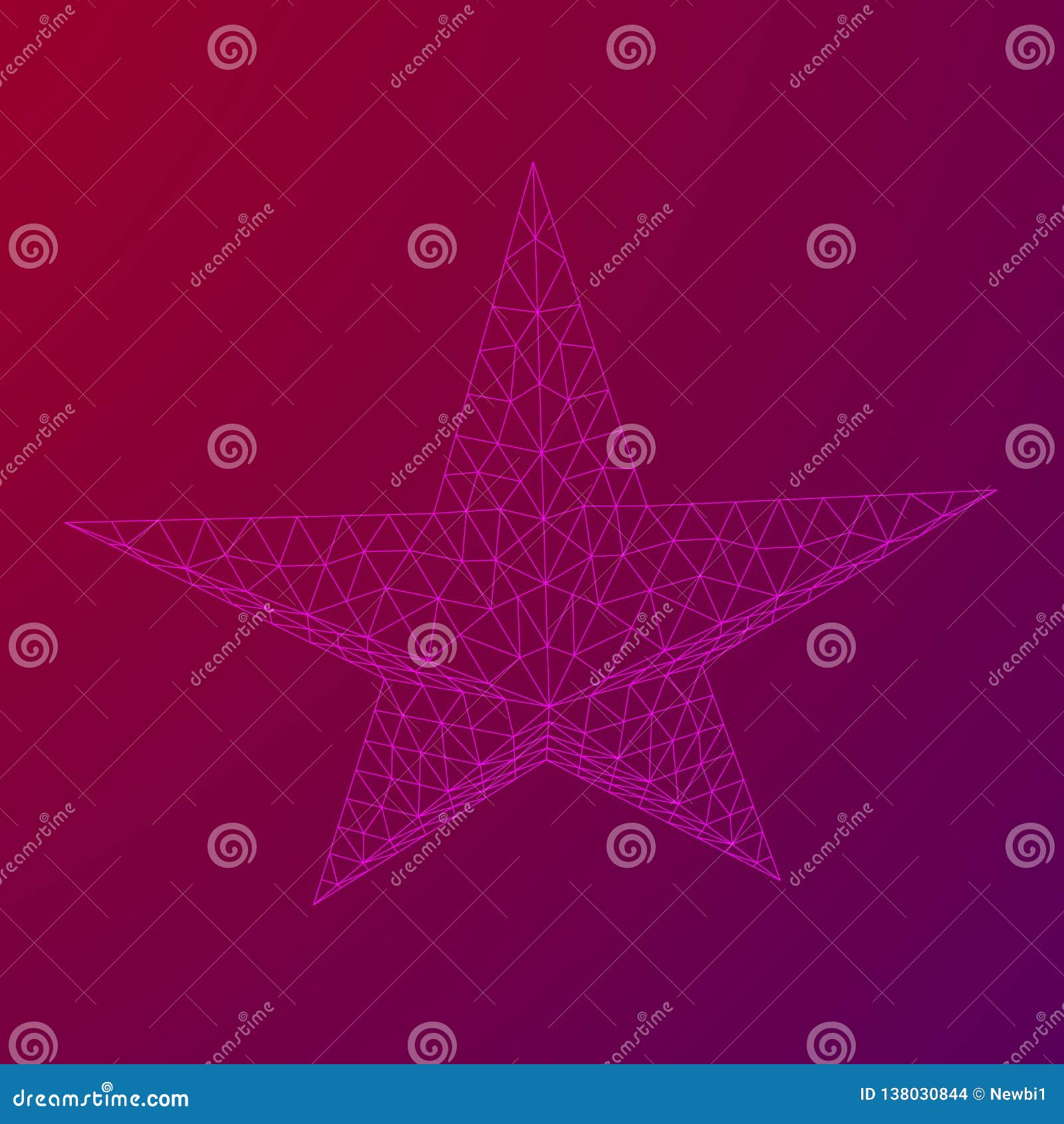 Five-pointed Star Wireframe Stock Vector - Illustration of polygon ...
