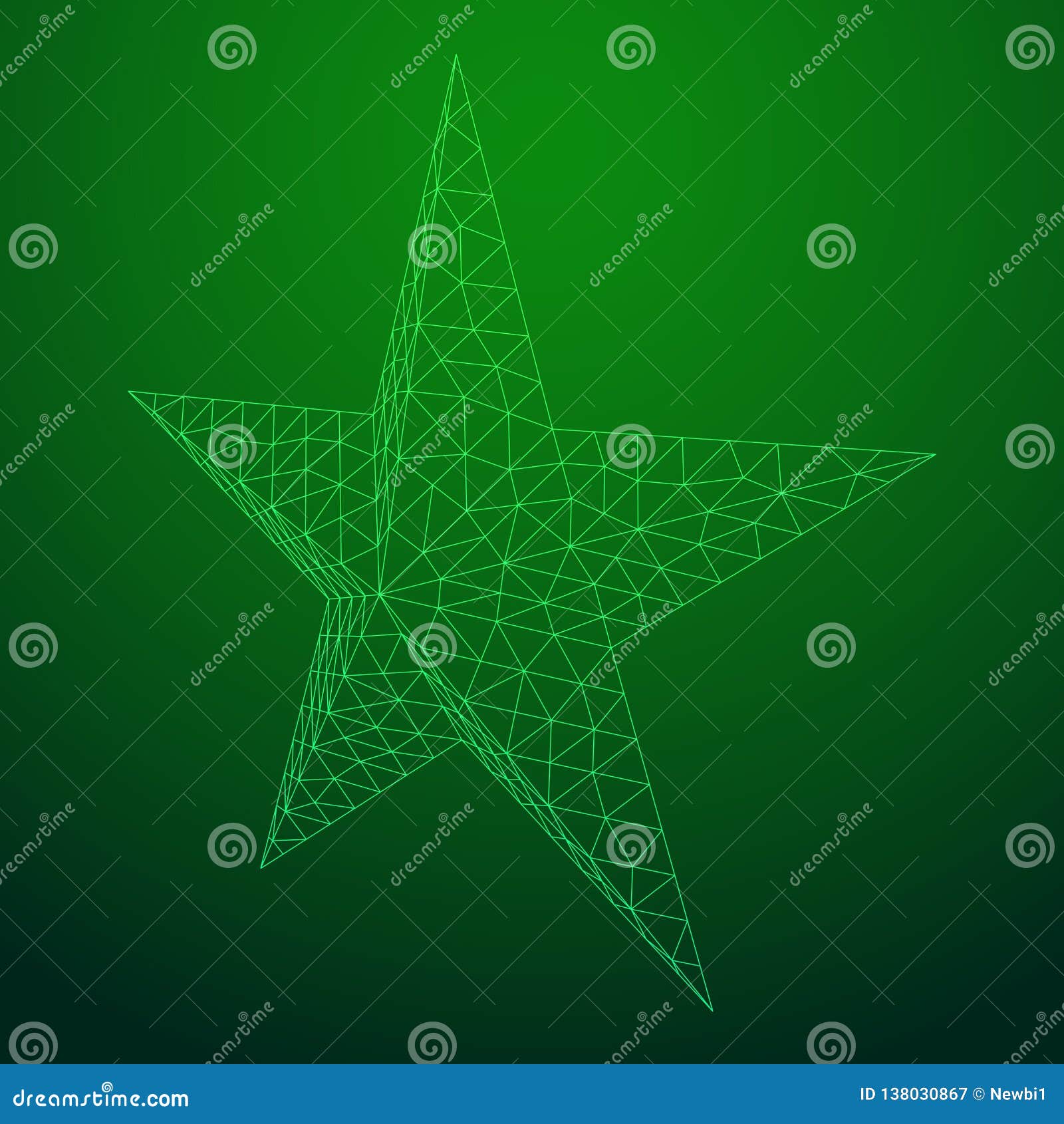 Five-pointed Star Wireframe Stock Vector - Illustration of award, party ...