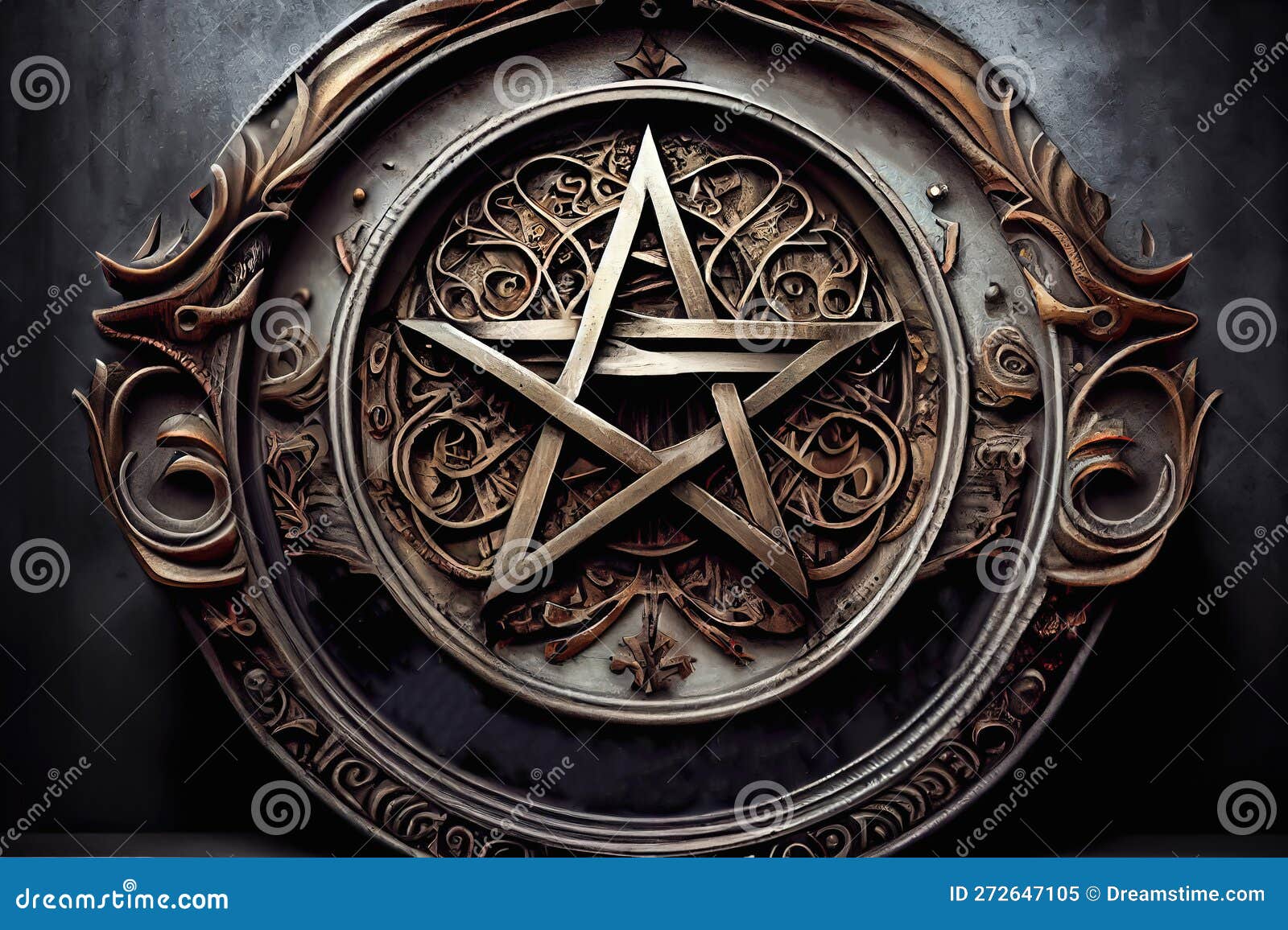 Pentalpha, Five-pointed Symbol - Generative AI Stock Illustration ...