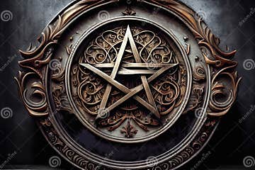 Pentalpha, Five-pointed Symbol - Generative AI Stock Illustration ...