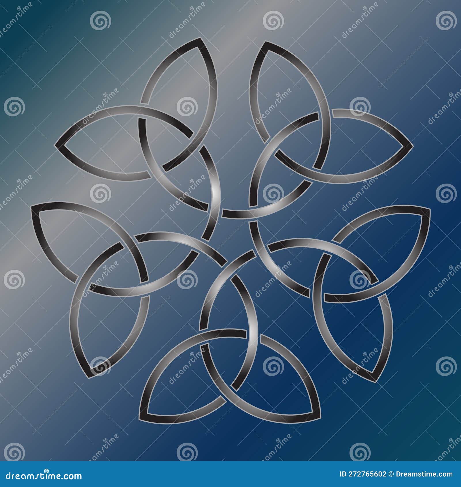 Five Points Celtic Knot. Viking, Medieval Style Vector Illustration ...