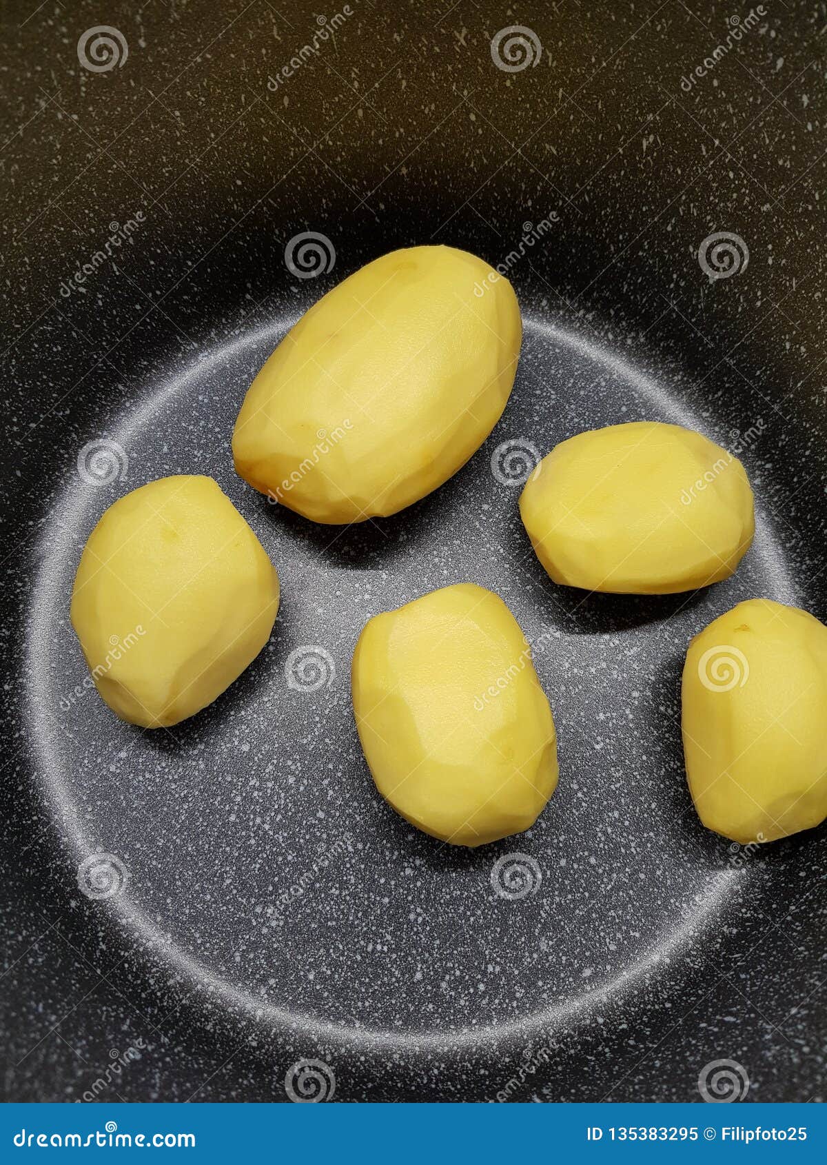 Five potatoes stock image. Image of potatoes, black - 135383295