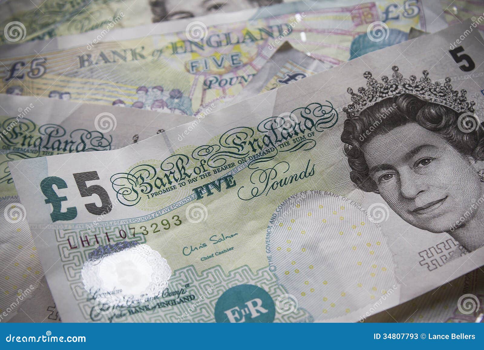 Five pound notes editorial stock photo. Image of finance - 34807793