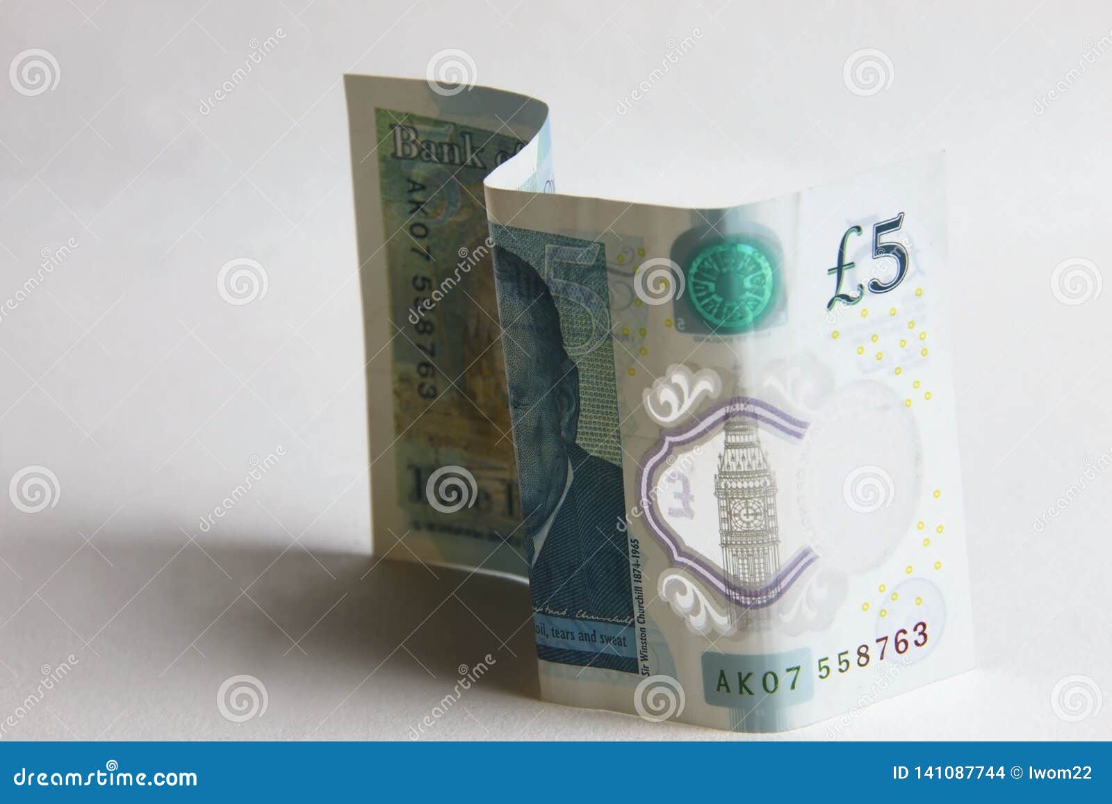 Five pound sterling editorial stock image. Image of plastic - 141087744