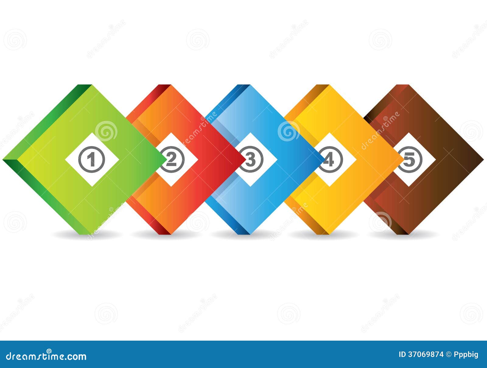 Five Process Cycle Blank Business Diagram Illustration | CartoonDealer ...