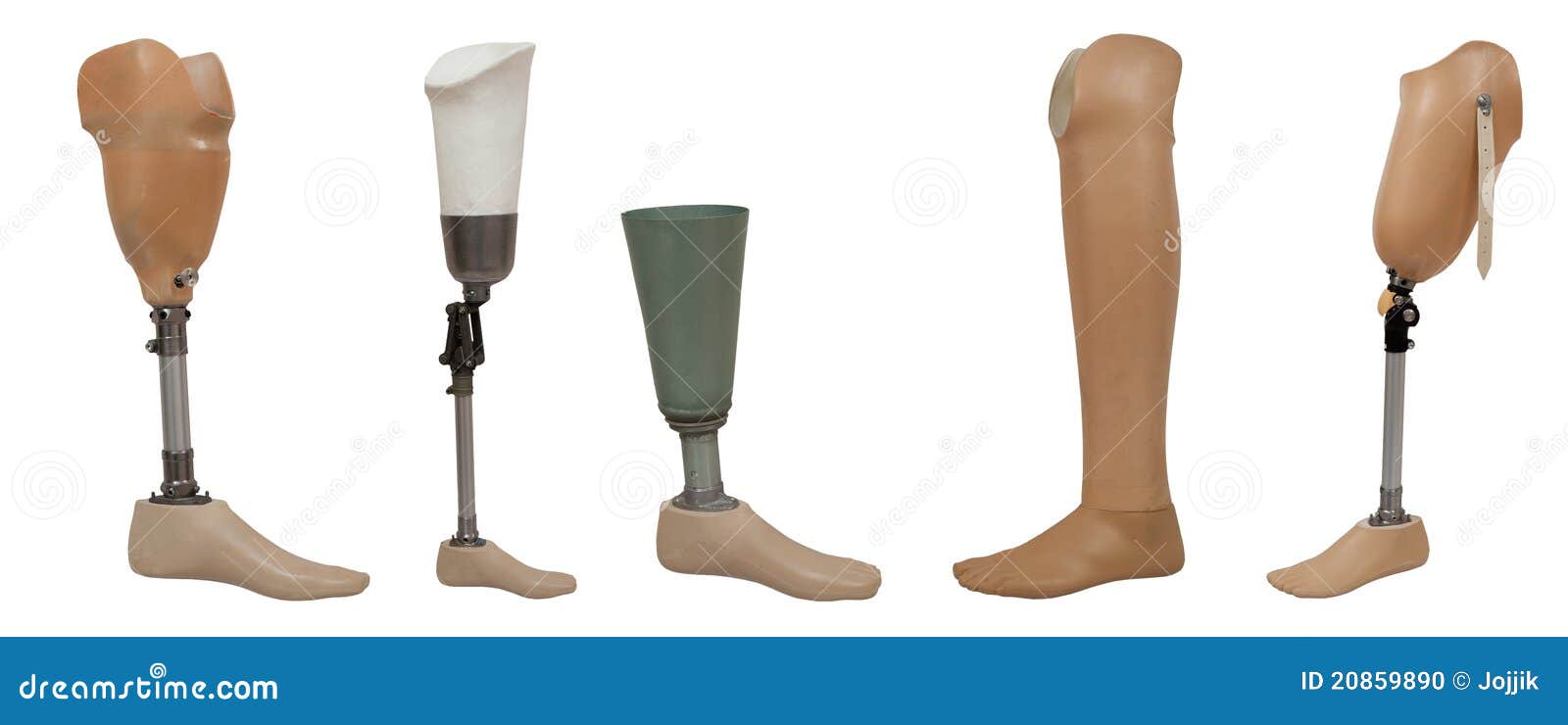 Five prosthetic leg stock photo. Image of equipment, studio - 20859890
