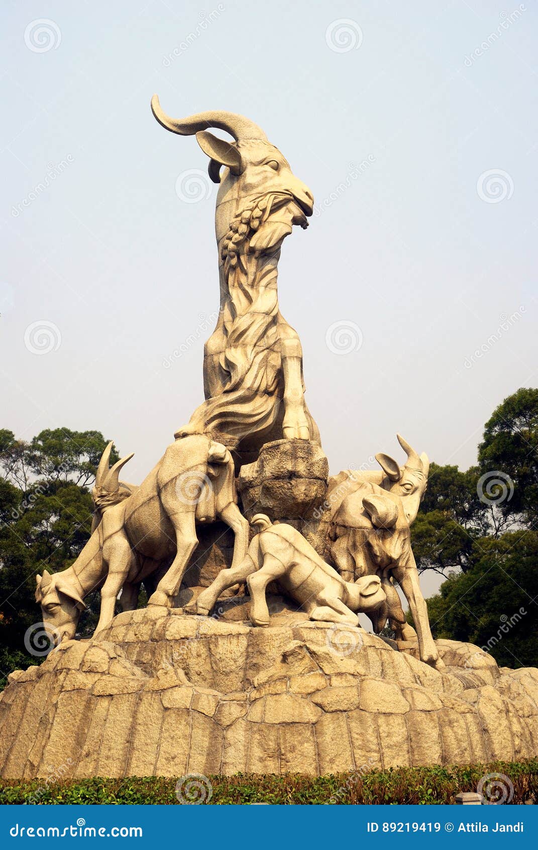 Five Rams Statue, Guangzhou, China Stock Image - Image of heritage ...