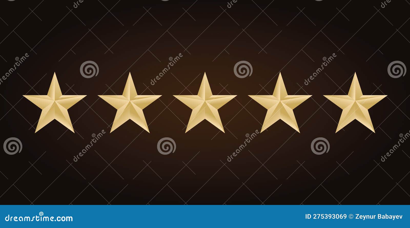 Five Rating or Ranking Stars for Your Design. Stock Vector ...