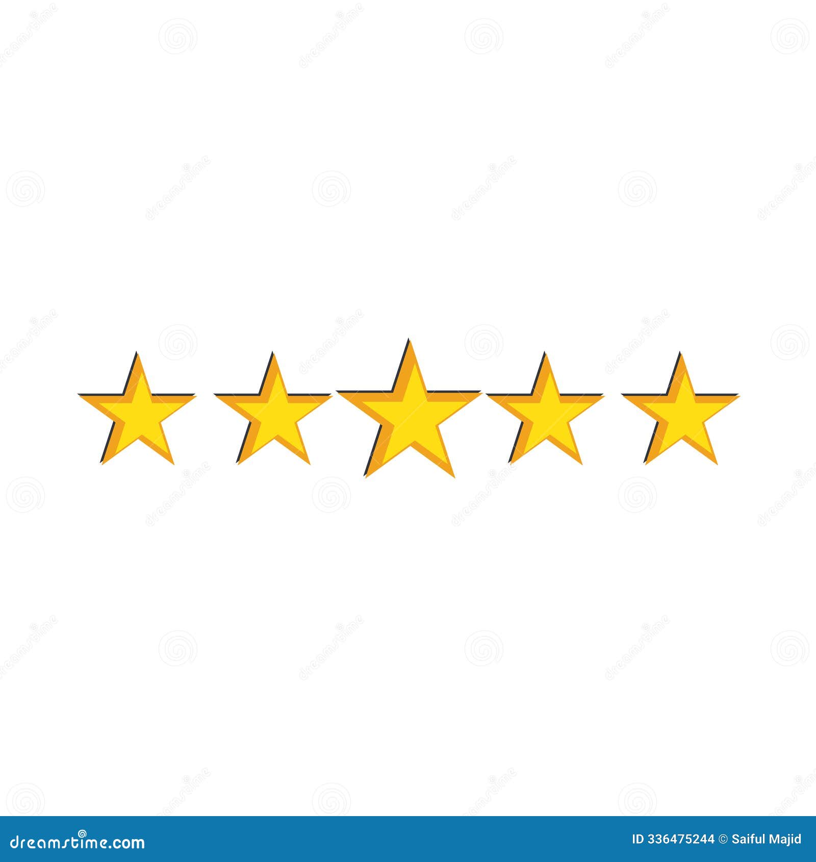 Five Rating Star Template Icon Stock Illustration - Illustration of ...