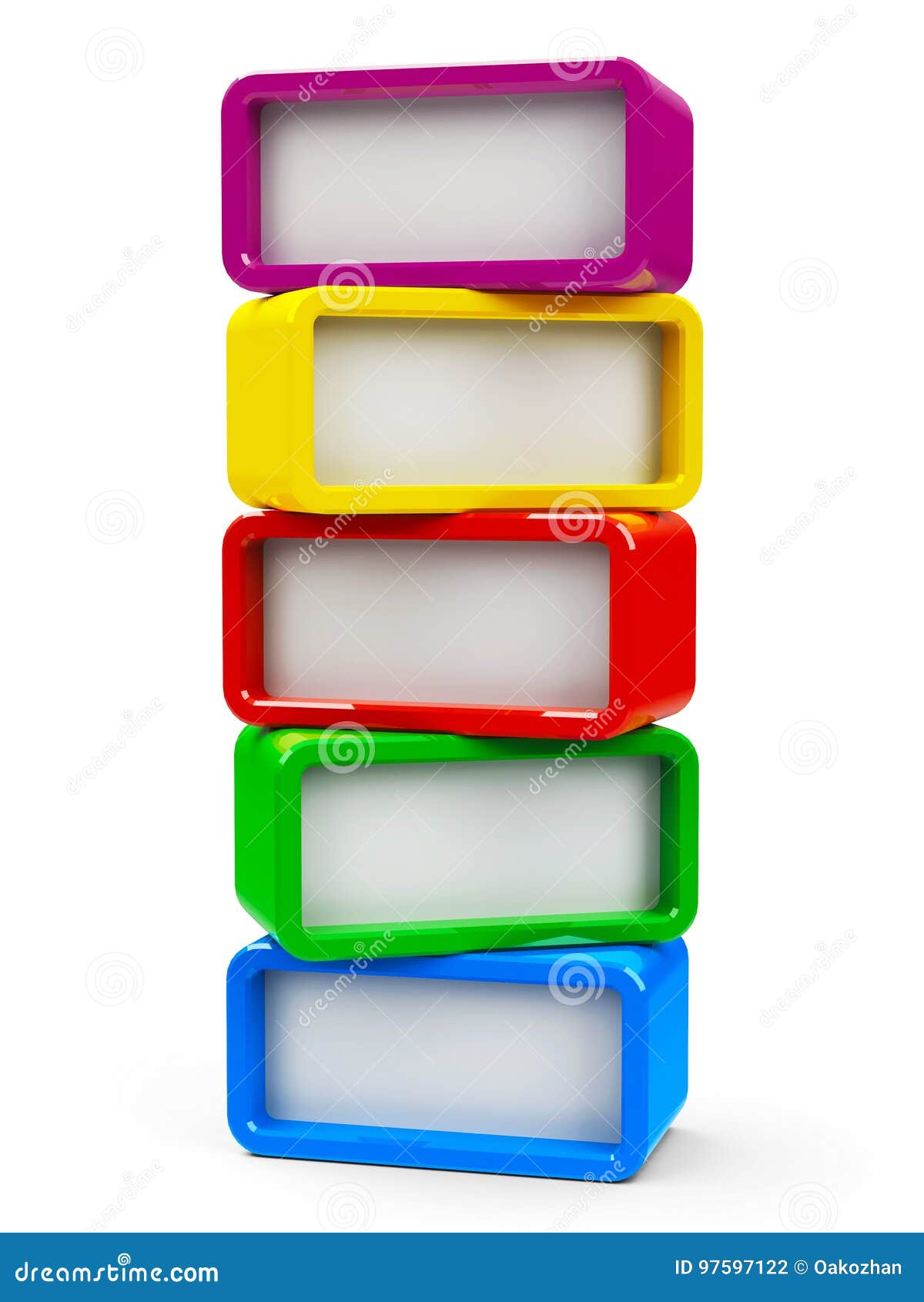 Five Rectangle - Five Steps Stock Illustration - Illustration of ...