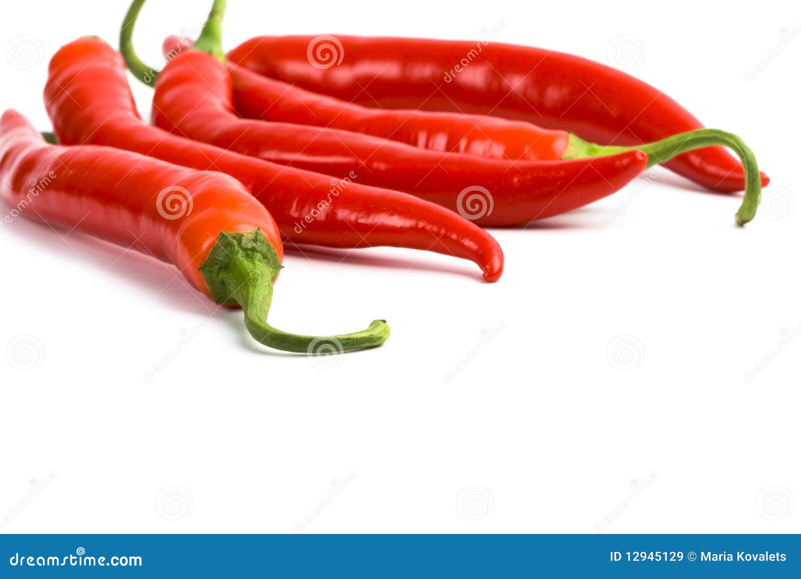 Five red chilli peppers stock image. Image of healthy - 12945129