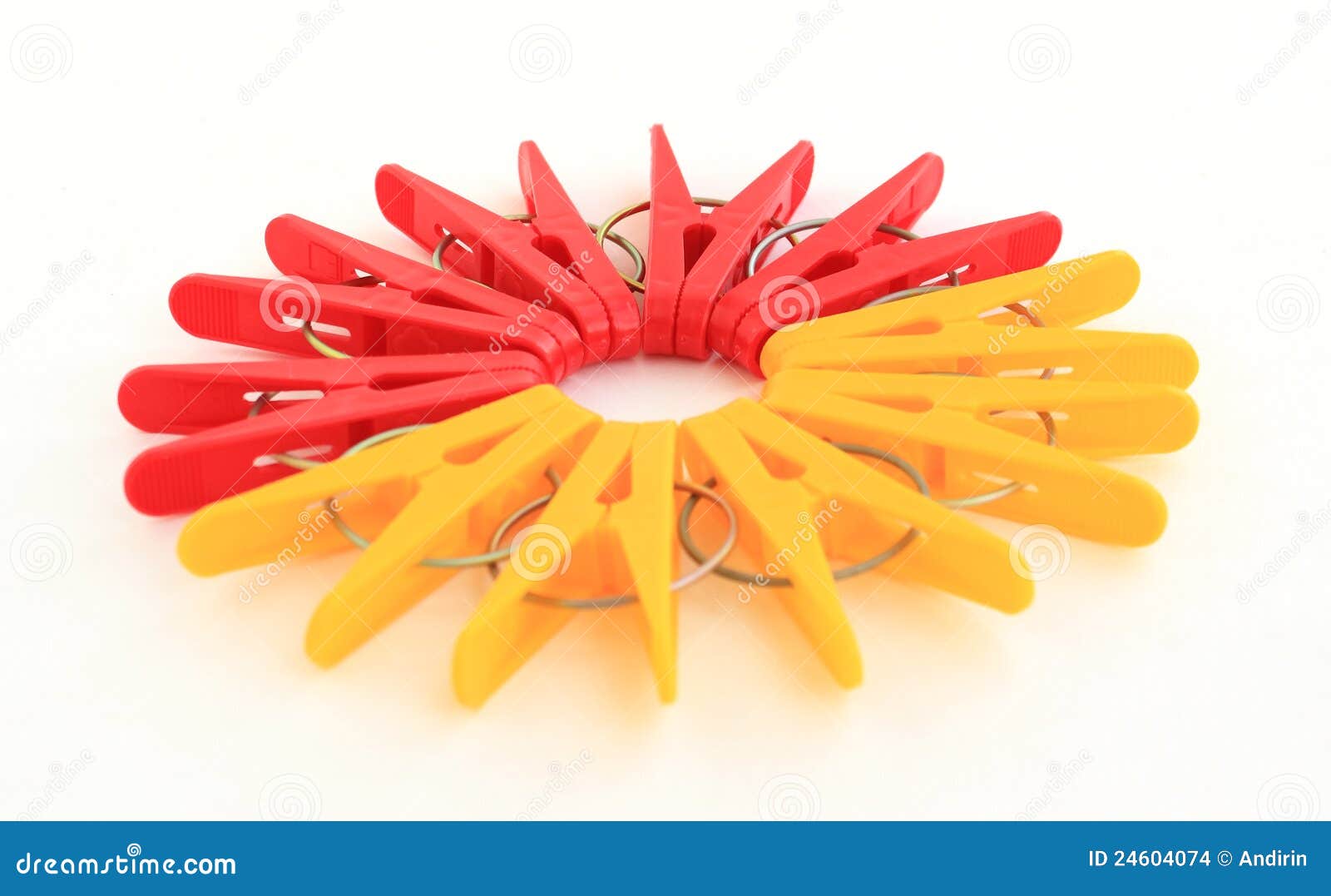Five Red and Five Yellow Pegs Situated Around Stock Photo - Image of ...