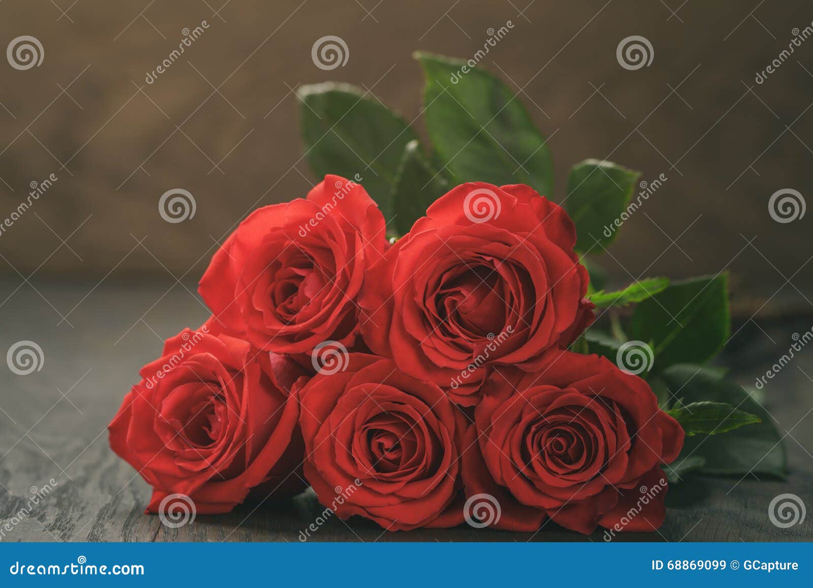 Five Bright Red Roses Table Stock Photos - Free & Royalty-Free Stock ...
