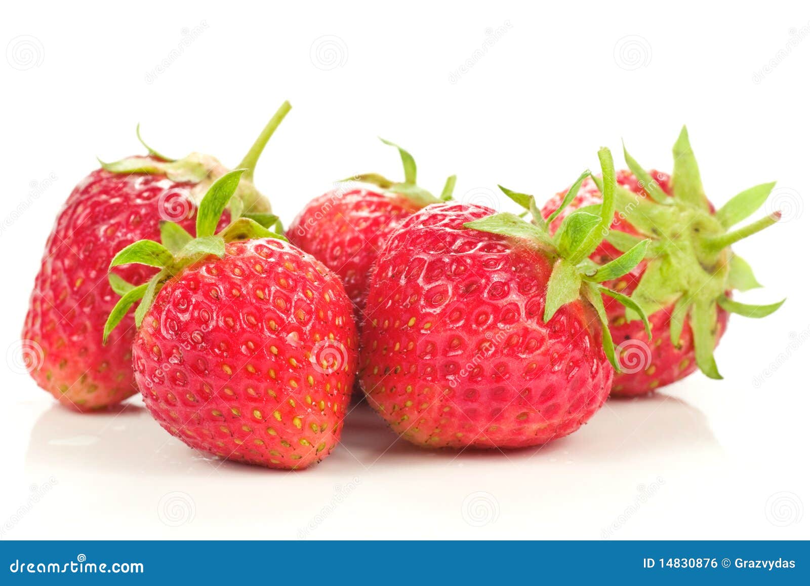 Five red strawberries stock photo. Image of fresh, strawberry - 14830876