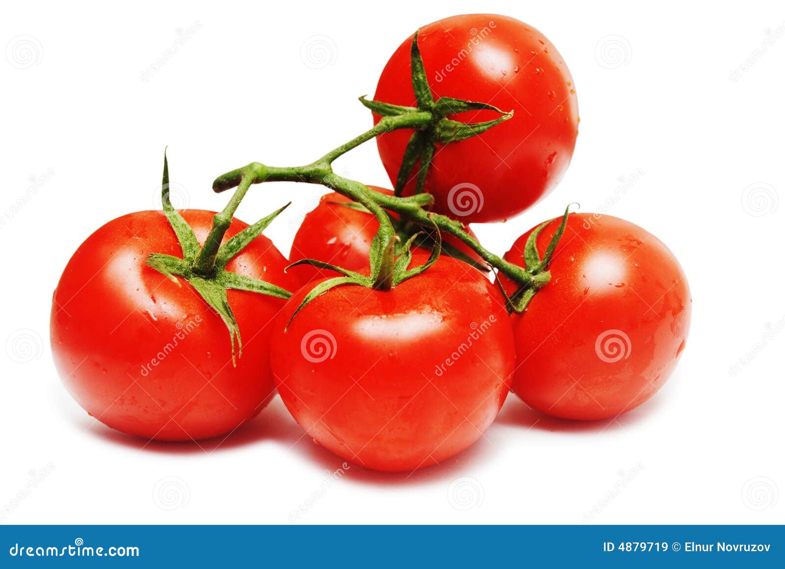 Five Red Tomatoes Isolated on White Stock Image - Image of vegetarian ...
