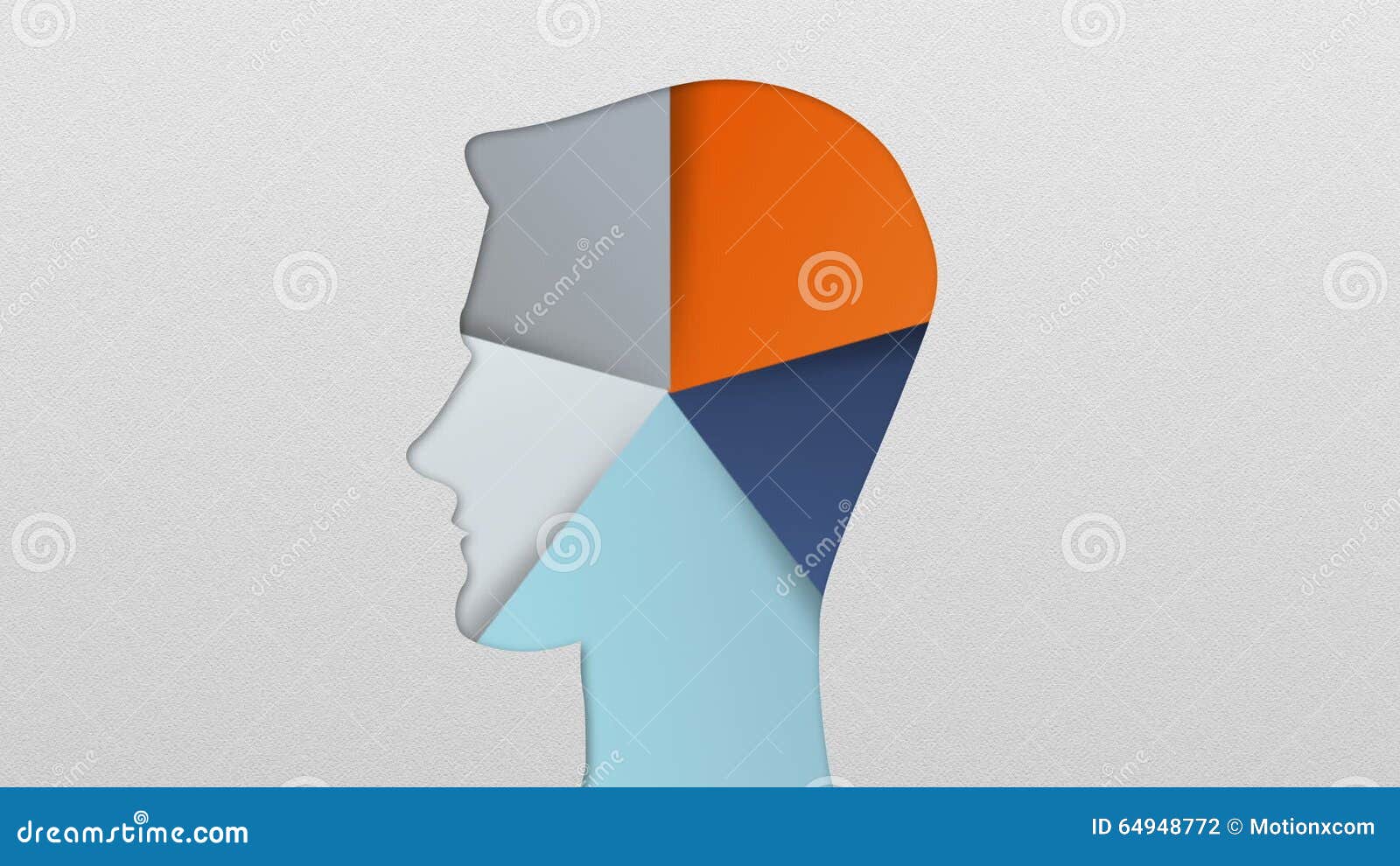 Five Result Shape of Man Head for Diagram, Chart. Presentation Templete ...