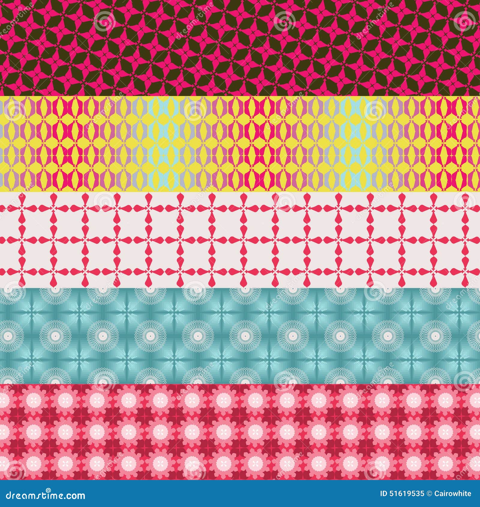 Set of five retro patterns stock vector. Illustration of crosses - 51619535