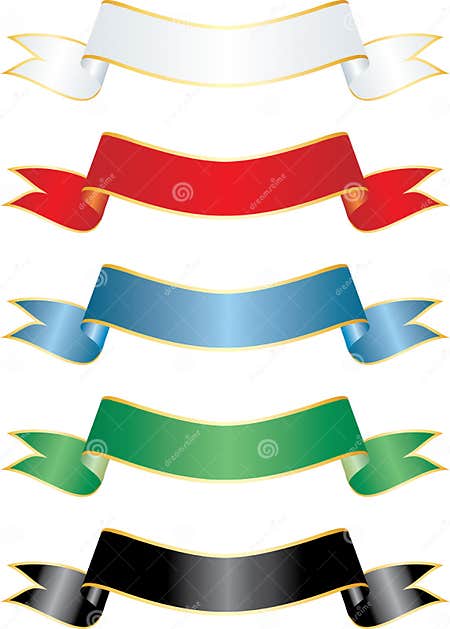 Five ribbons stock vector. Illustration of collection - 10535287