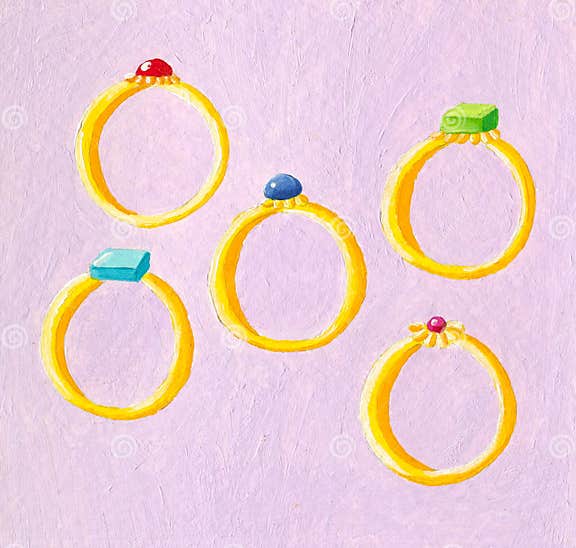 Five rings stock illustration. Illustration of pink, bright - 25379987