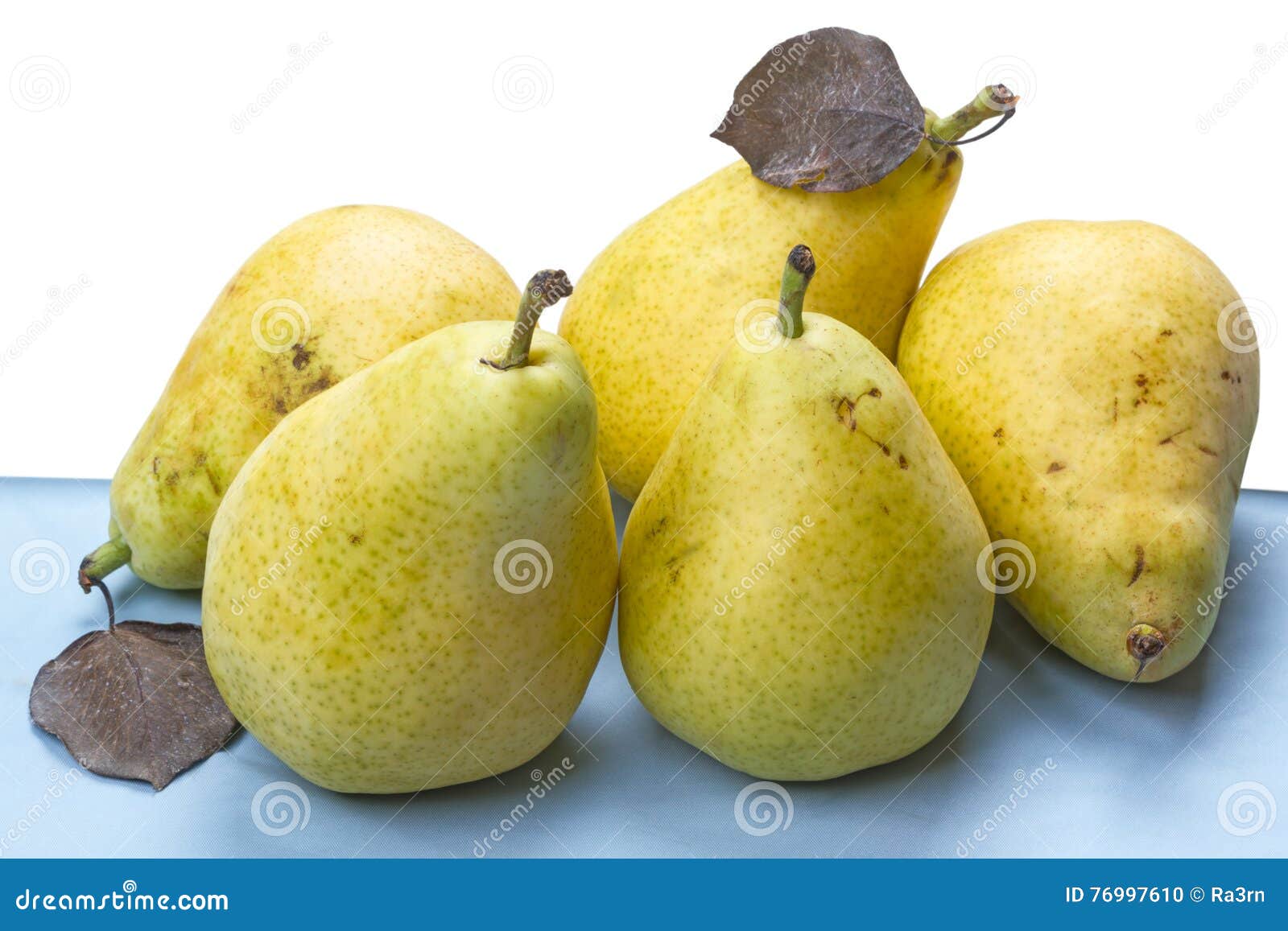 Five ripe pears stock photo. Image of full, pear, length - 76997610