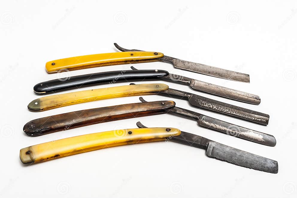 Five rusty razors stock image. Image of equipment, trim - 37550515