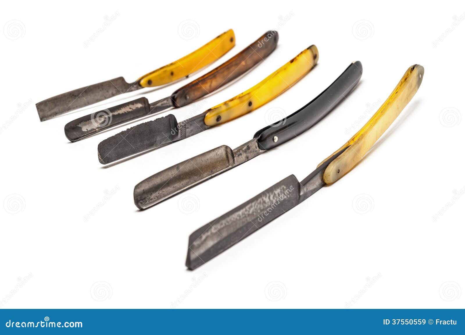 Five rusty razors stock image. Image of texture, antique - 37550559