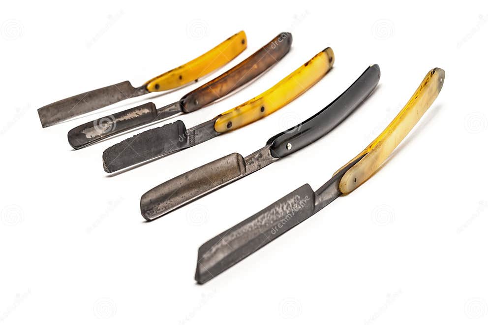 Five rusty razors stock image. Image of texture, antique - 37550559