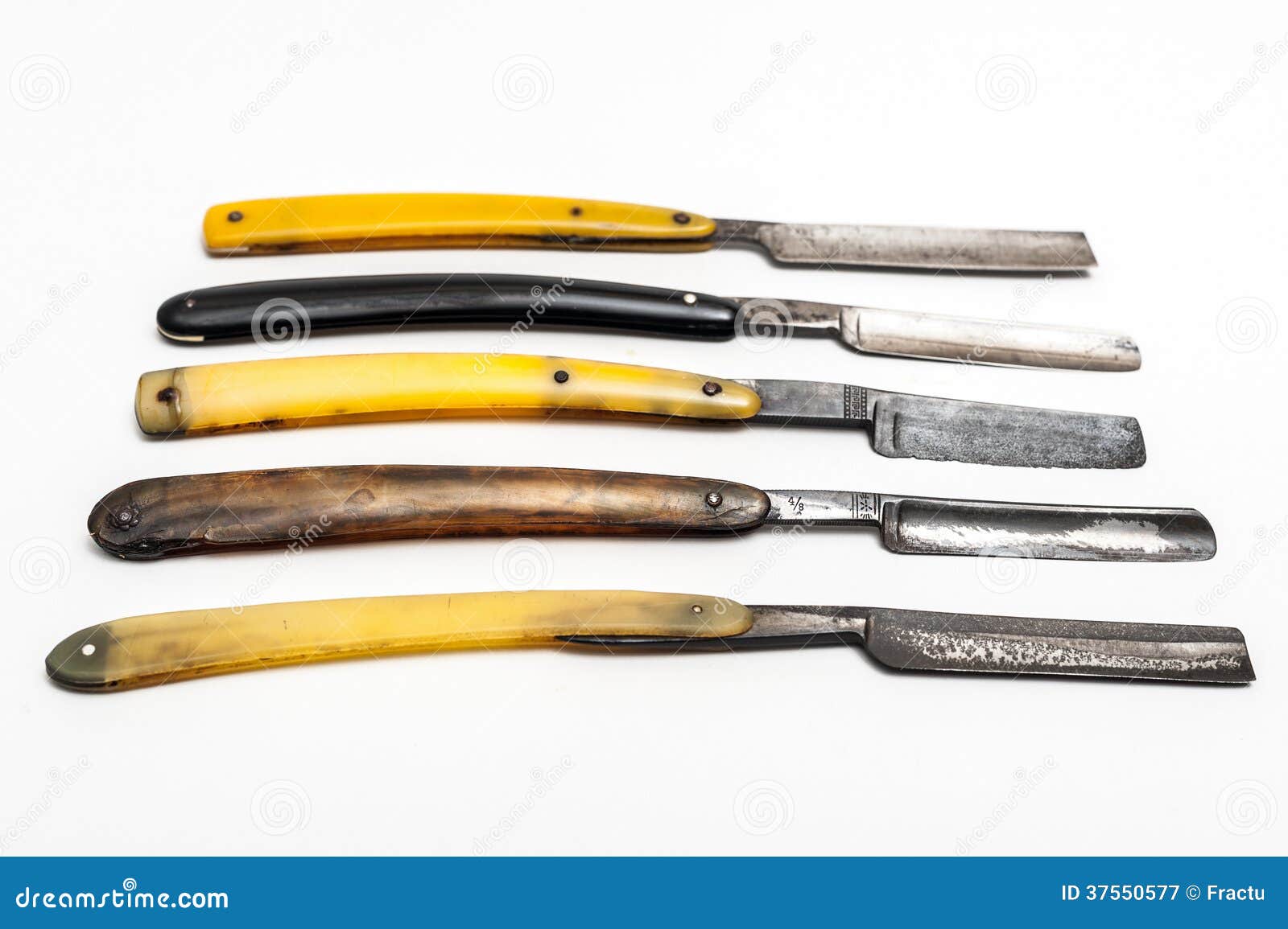 Five rusty razors stock image. Image of blade, salon - 37550577