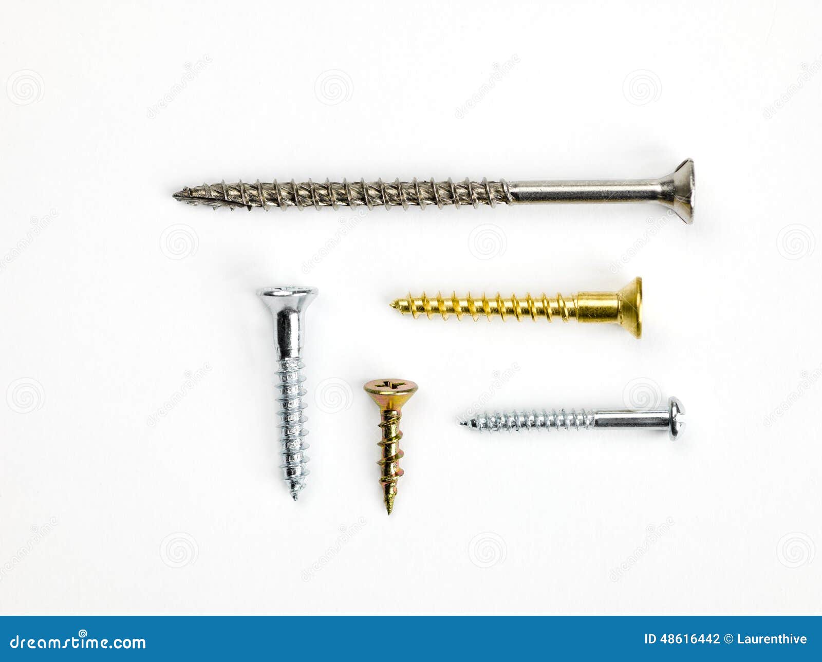 Five Screws stock photo. Image of arranged, threaded - 48616442
