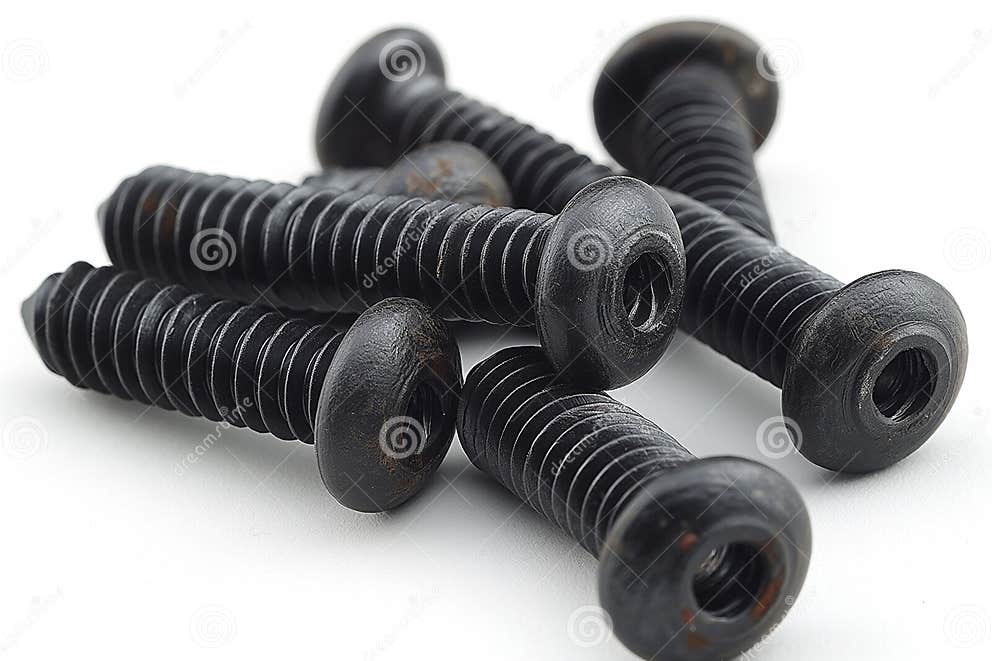 Five Screws that are Missing the Top and Bottom of One Stock Illustration - Illustration of ...